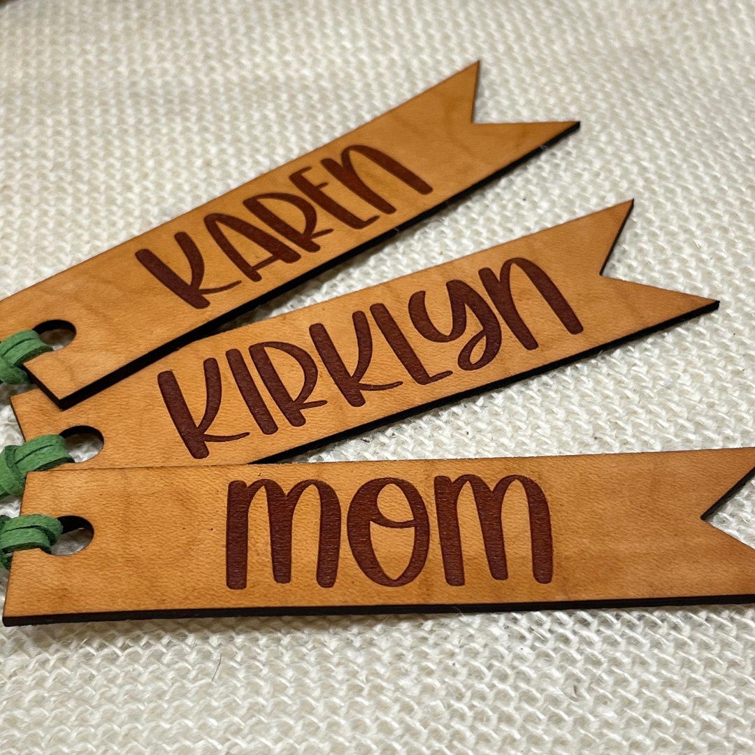 Leather Tag, Leather Luggage Tag, Gift Tag, Leather Name Tags, Small ...