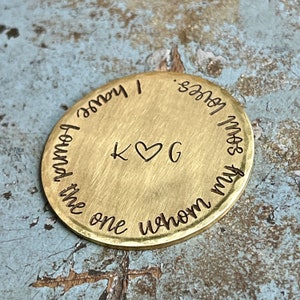 Custom Brass Anniversary Coin: Engraved Scripture Gift - Etsy