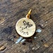 Tiny Hammered Gold Charm, Bracelet, Necklace Custom Brass Name Charm ...
