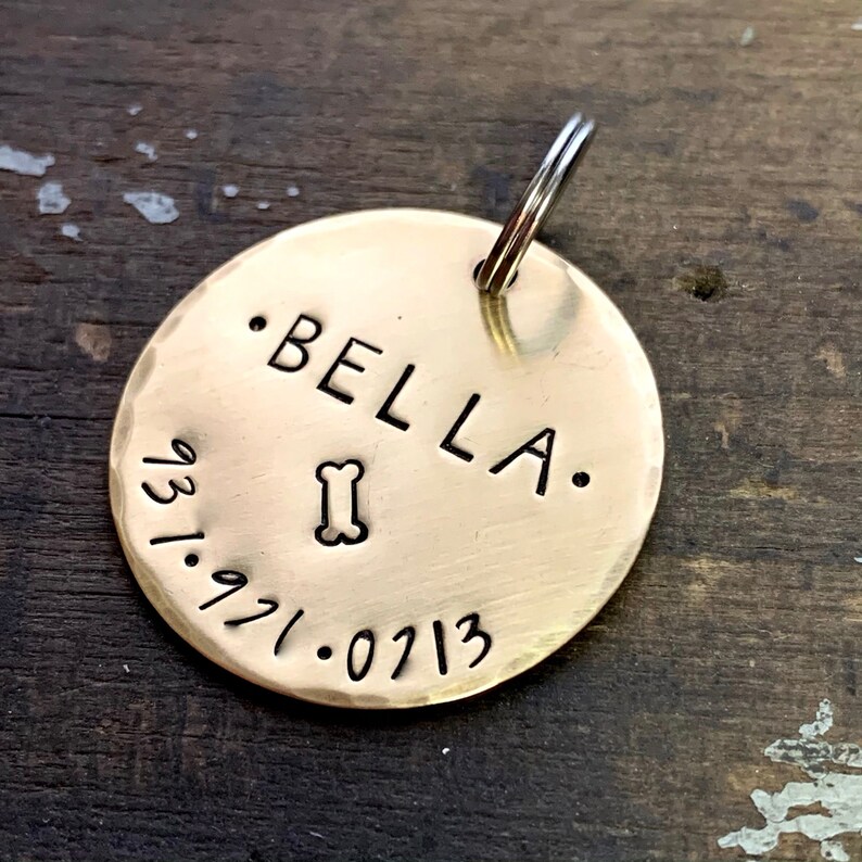 Personalized Vintage Dog Tag Rustic Custom Cute ID Tags for - Etsy