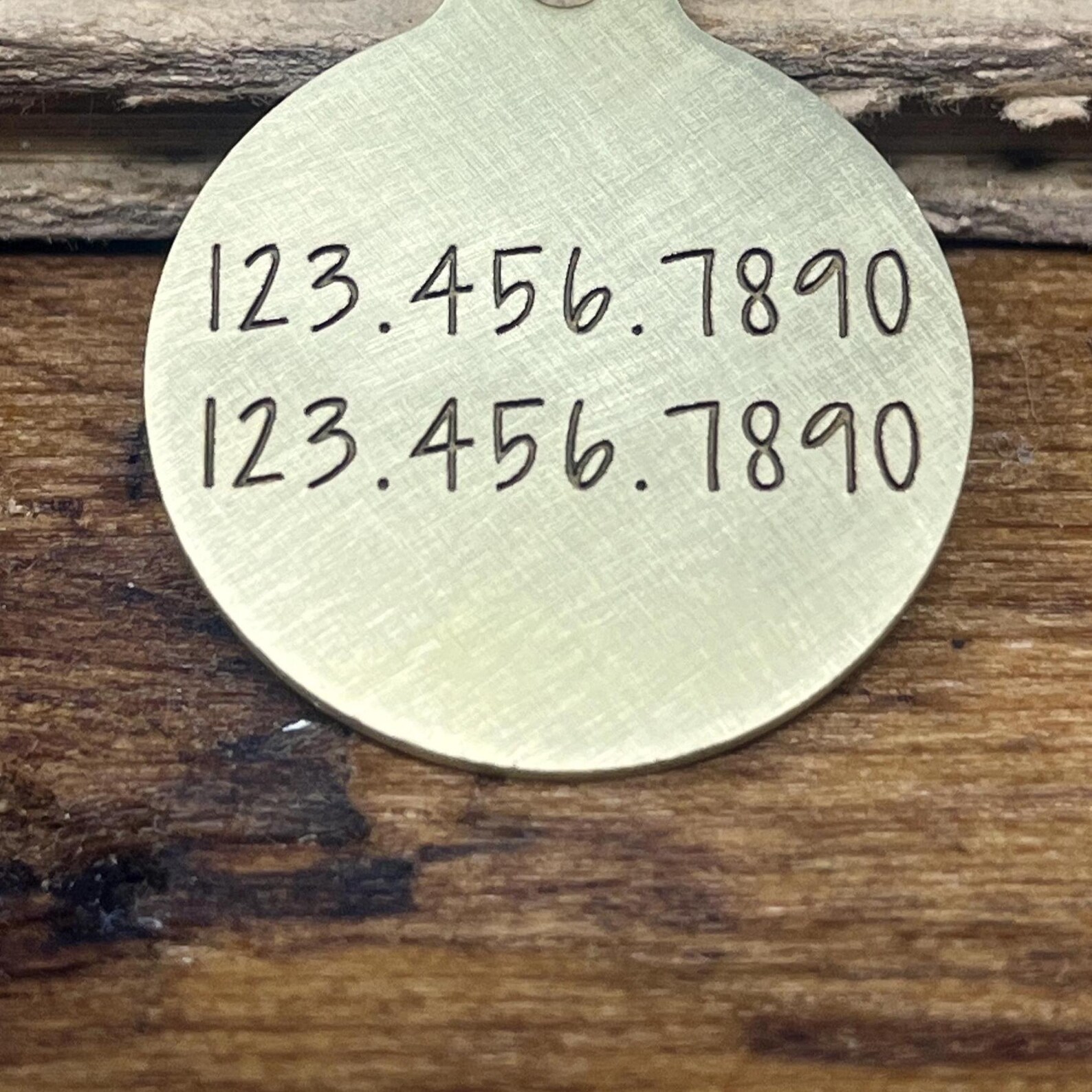 Custom Brass Pet ID Tag: Deeply Engraved Dog & Cat Tag - Etsy