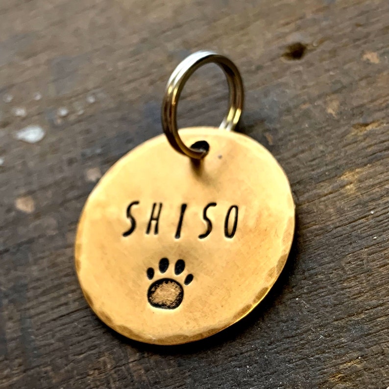 Custom Brass Pet ID Tag: Deeply Engraved Dog & Cat Tag - Etsy UK