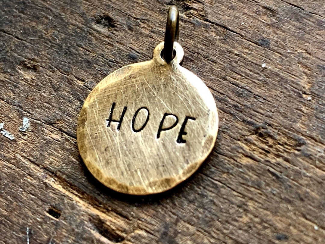 Personalized Brass Charm: Custom Word, Bracelet, Necklace - Etsy