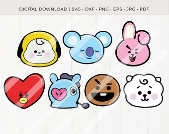 BTS Silhouette Logo SVG Svg Png Pdf DXF Eps Cricut Cut File, Silhouette ...