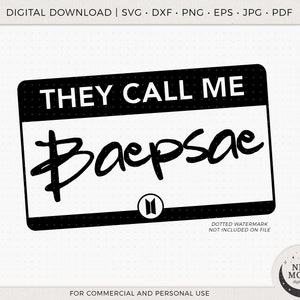Baepsae Vector BTS Svg Kpop Sticker Instant Download for Cricut ...