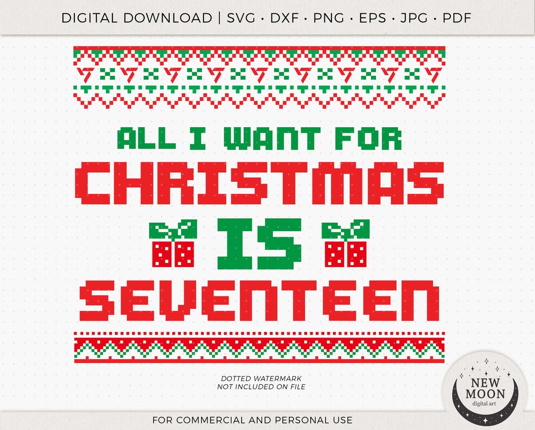 Seventeen Christmas | SVNTN Svg | Kpop Digital Download | Carat ...