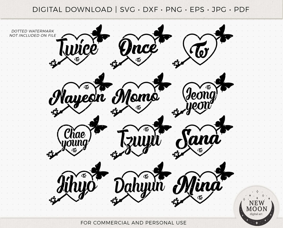 Twice Svg Eps Pdf Jpg Png | Twice Clip Art | Kpop Digital Download ...
