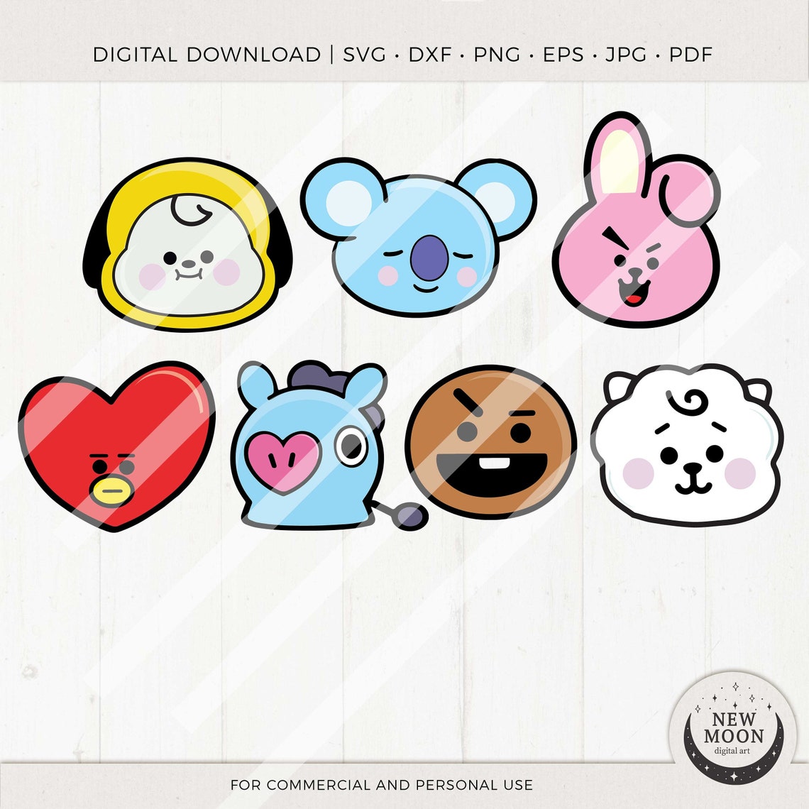 BTS Vector BTS Clip Art Kpop Digital Download Instant - Etsy