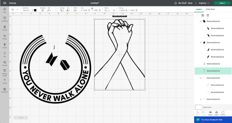 Never Walk Alone Sticker BTS Svg Kpop Digital Download - Etsy