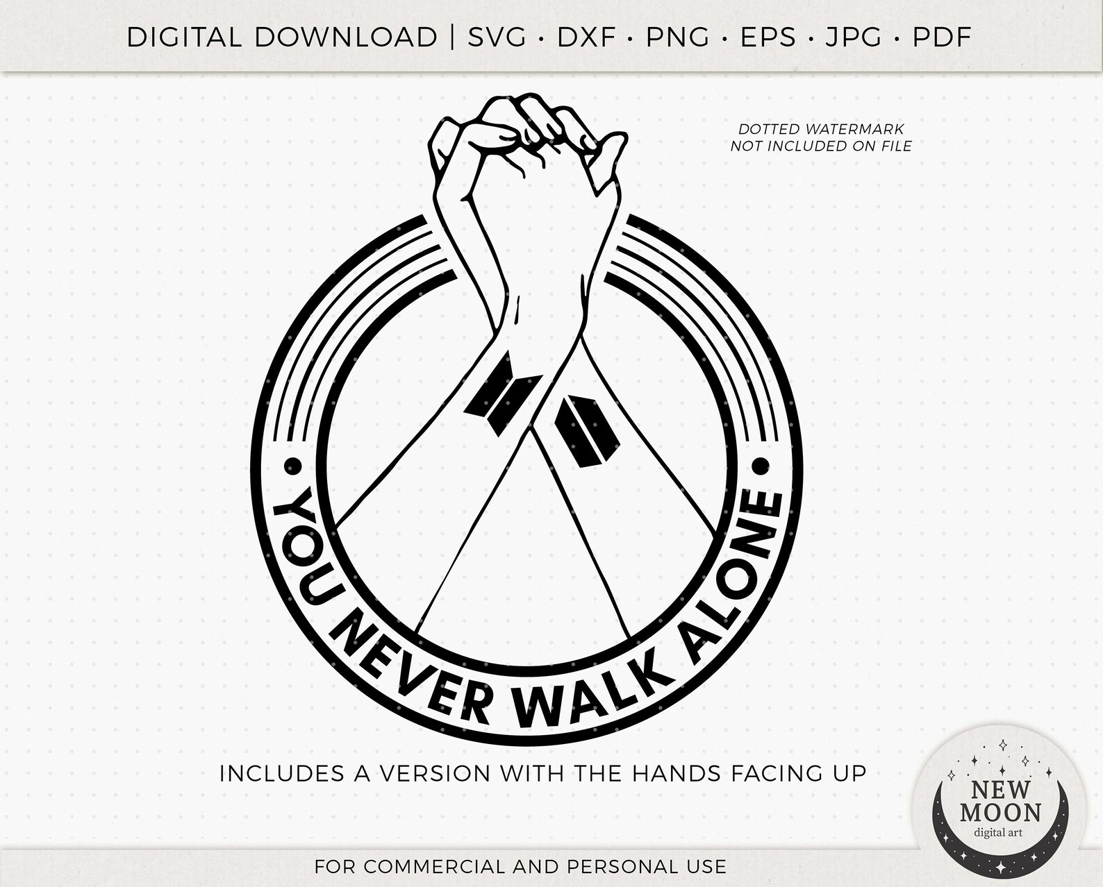 Never Walk Alone Sticker BTS Svg Kpop Digital Download - Etsy