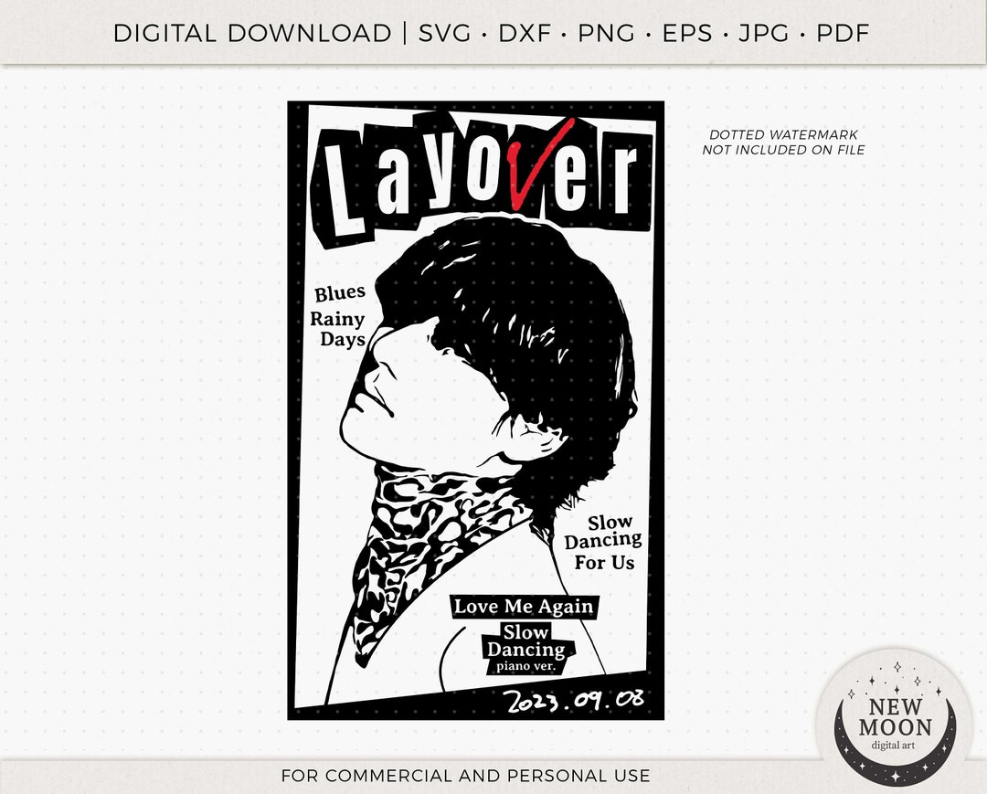 Layover Vector BTS Svg Kpop Sticker Instant Download for Cricut ...