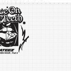 Ateez Ice on My Teeth Vector | Ateez Svg | Kpop Vector | Instant ...