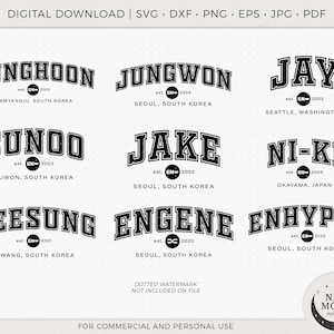 Enhypen Svg Eps Pdf Jpg Png Engene Decal Enhypen Sticker Vector Files ...