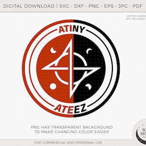Ateez Names | Atiny Clip Art | Kpop Digital Download | Ateez Instant ...