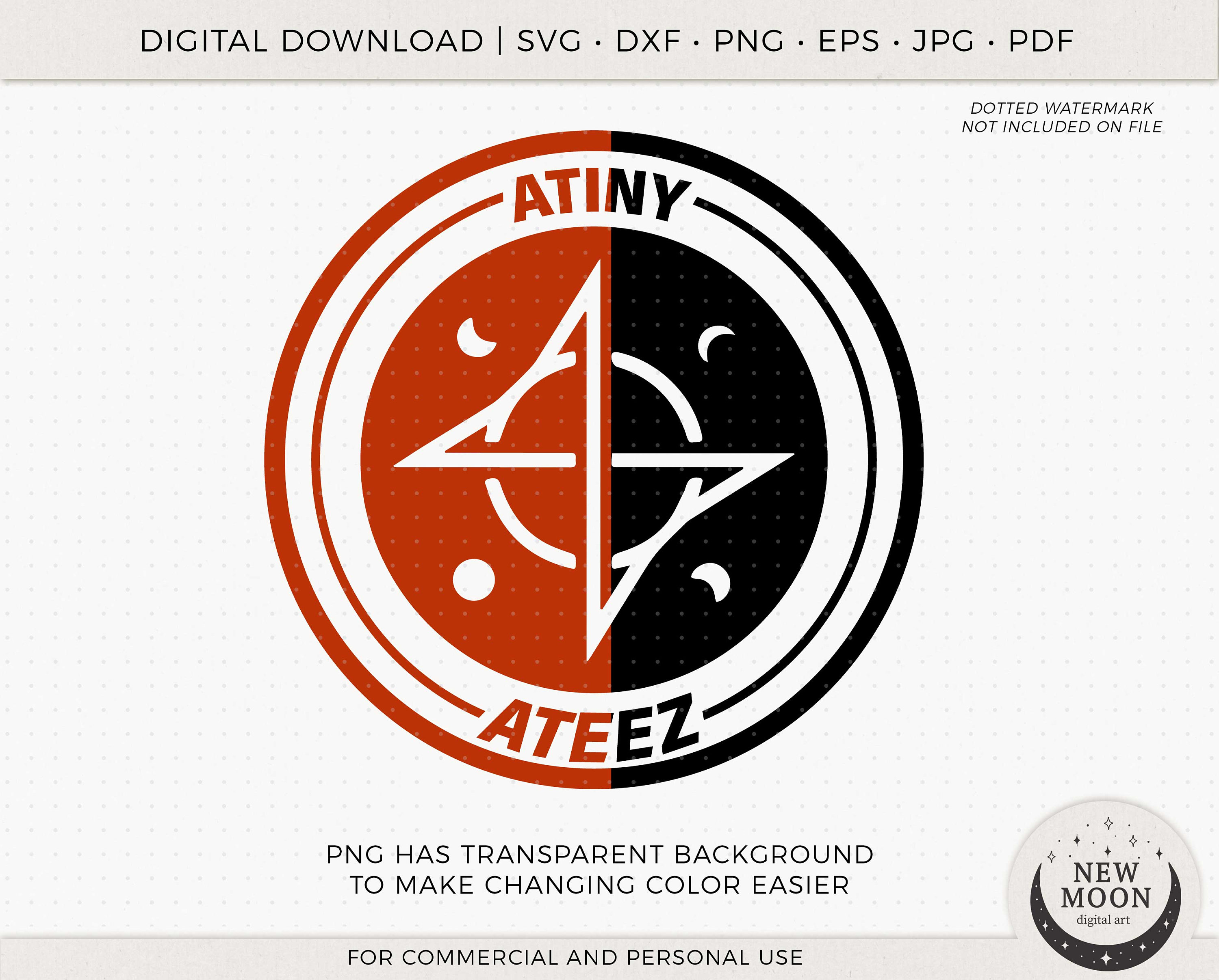 Ateez Names | Atiny Clip Art | Kpop Digital Download | Ateez Instant ...