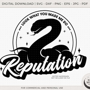 Reputation Vector Taylor Swift Svg Kpop Digital Download Instant ...