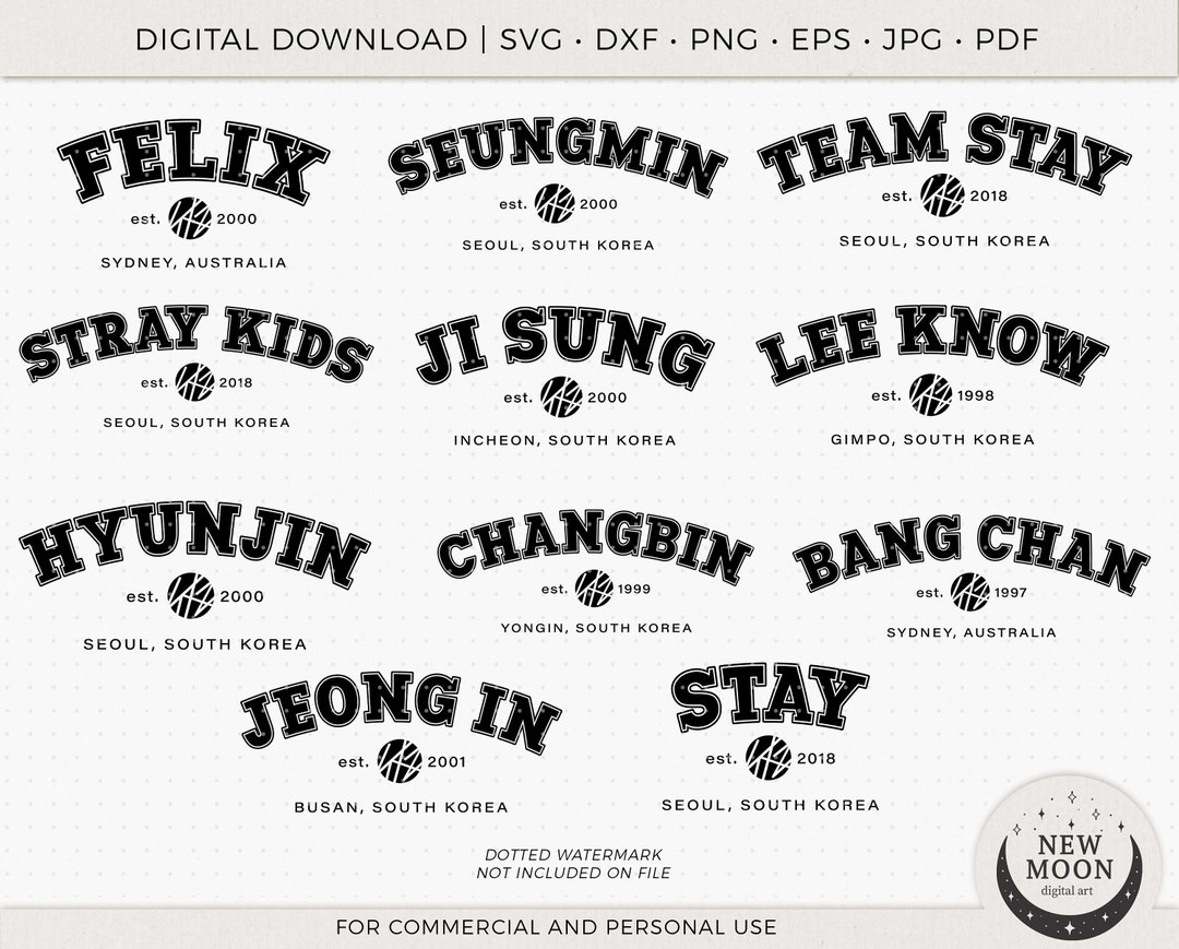 Stray Kids Svg Eps Pdf Jpg Png | Stay Decal | Vector Files for Cricut ...