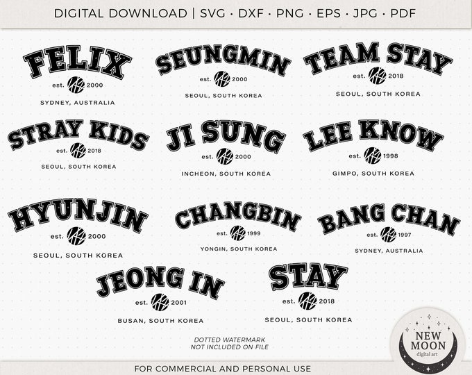 Stray Kids Svg Eps Pdf Jpg Png | Stay Decal | Vector Files for Cricut ...