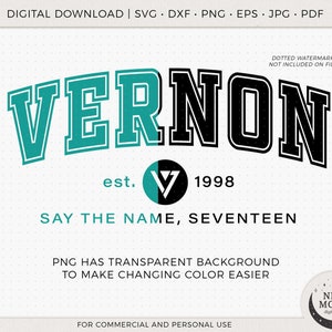 Seventeen Member Names | SVNTN Svg | Kpop Digital Download | Carat ...