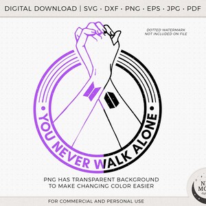 Never Walk Alone Sticker BTS Svg Kpop Digital Download Instant Download ...