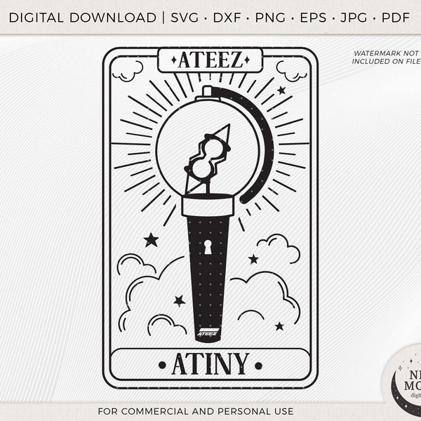 ATEEZ Svg Png Jpg Dxf Pdf Gotta Work ATINY Kpop Sticker Decal Vector ...