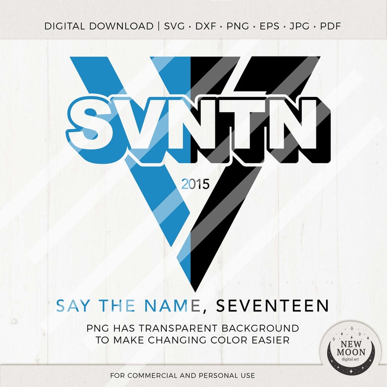 Seventeen Member Names SVNTN Svg Kpop Digital Download - Etsy