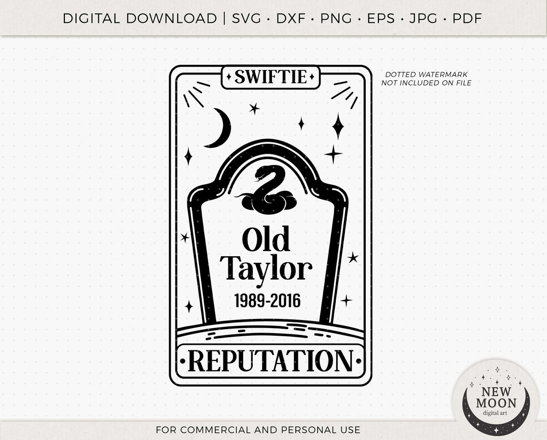 Reputation Tarot Card Taylor Swift Svg Digital Download Instant ...