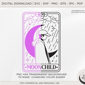 Moonchild Tarot Card Vector BTS Svg Kpop Sticker Instant Download for ...