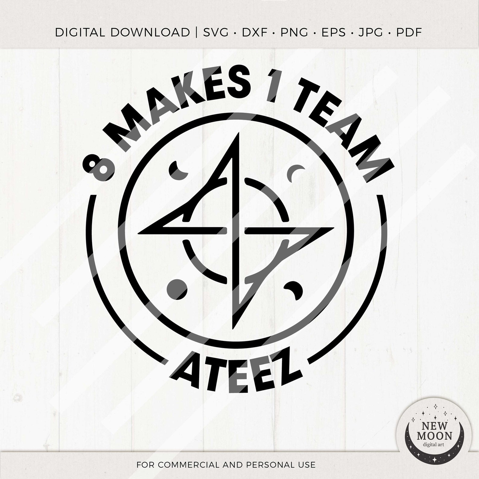 Ateez 8 Makes 1 Team Svg Eps Pdf Jpg Png | Atiny Decal | Ateez Sticker ...