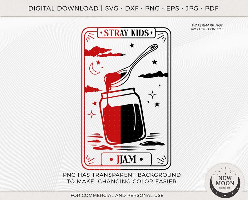Stray Kids Jjam Tarot Card Svg | SKZ Clip Art | Kpop Digital Download ...