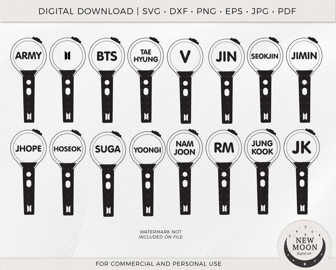 BTS Member Names Bangtan Svg Kpop Digital Download Army Download for ...