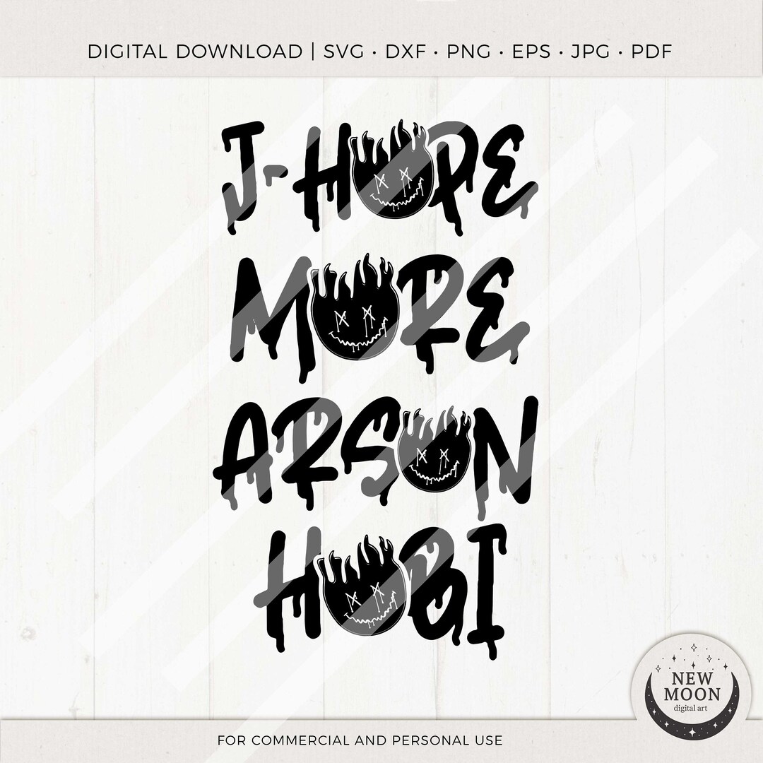 J-hope Arson | BTS Svg | Kpop Digital Download | Hobi More Instant ...