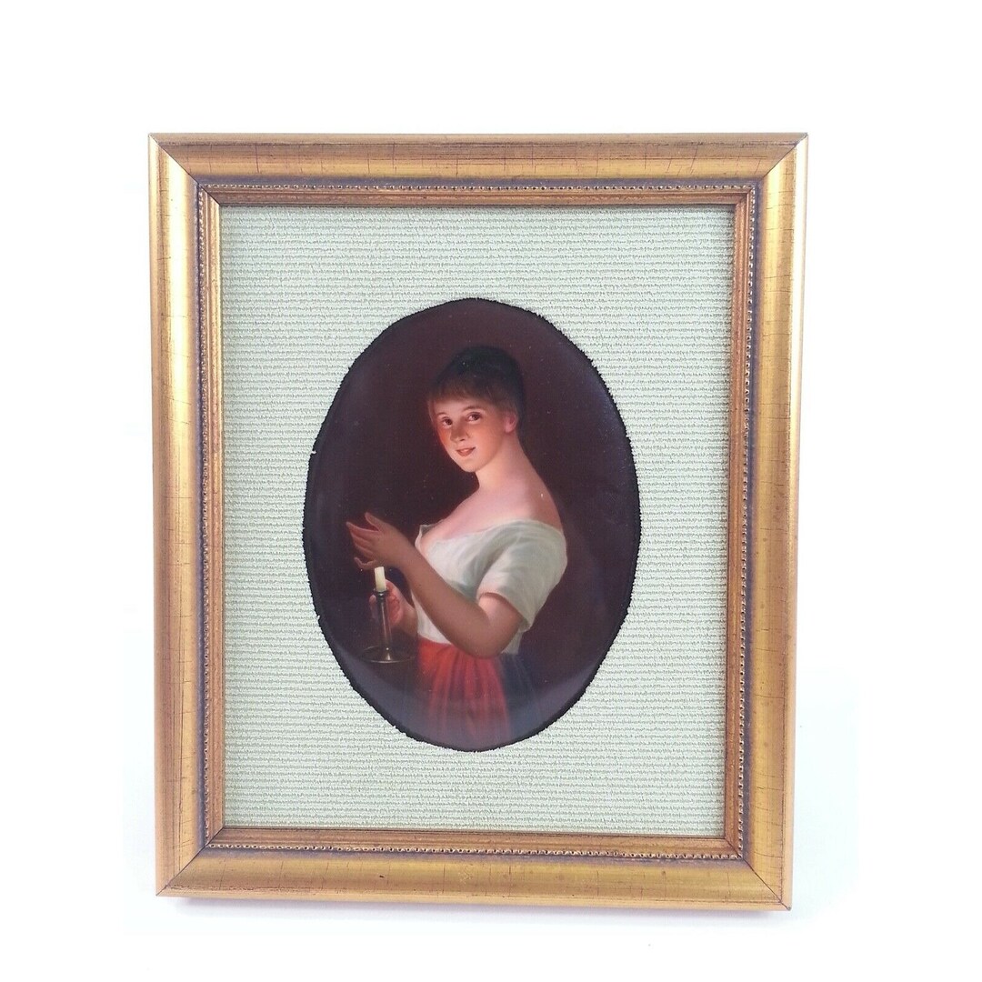 Vintage German George Hom Good Night Beautiful Portrait Painting ...