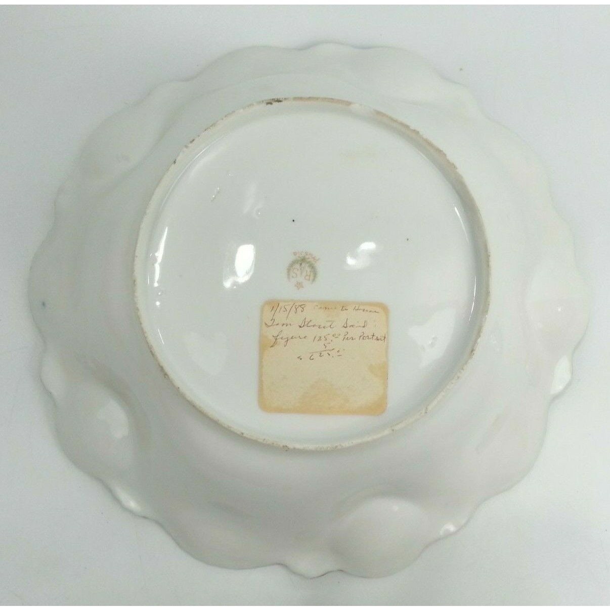 Rare Antique RS Prussia Portrait Bowl Scalloped Cobalt Blue 11 - Etsy