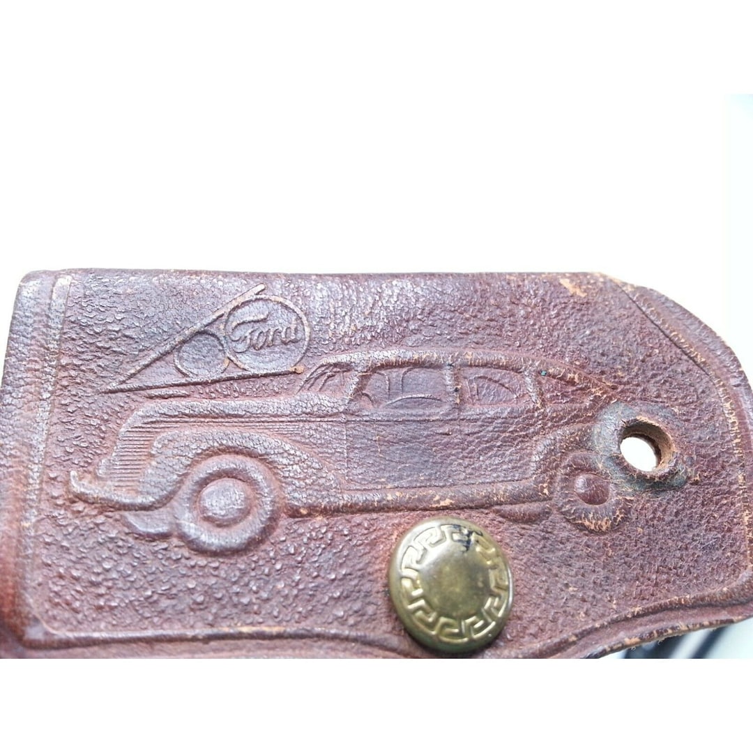 Antique 1930s Mid Century FORD Leather Car Key Holder Wallet - Etsy