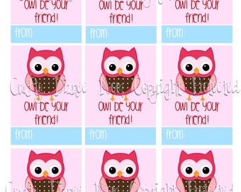 Owl Always Be Your Friend Printable Valentine's Card - Etsy