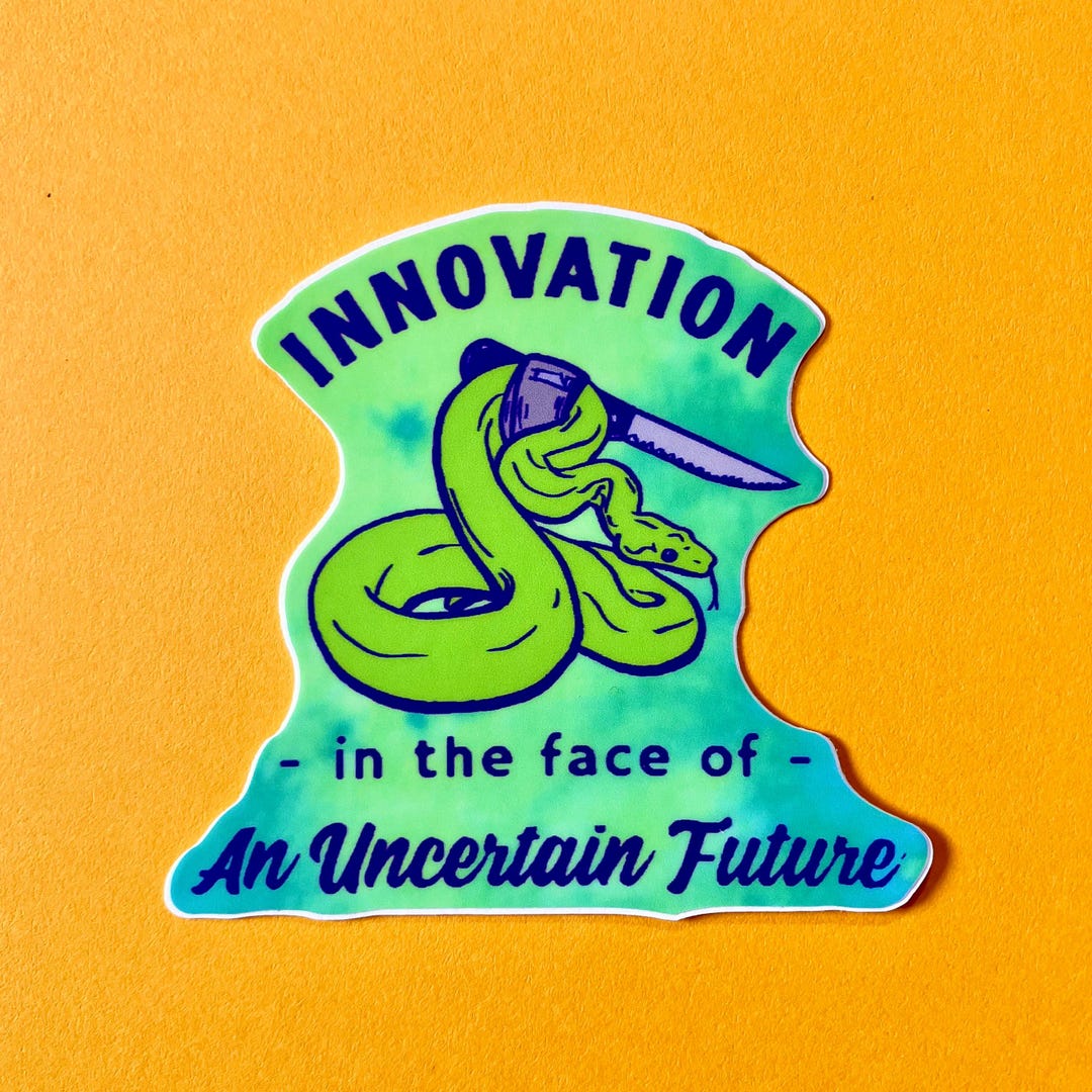 INNOVATION Knife Snake Sticker - Etsy