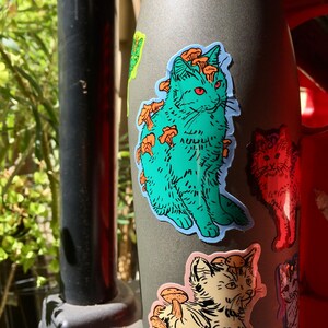 Chanterelle Cat Sticker - Etsy