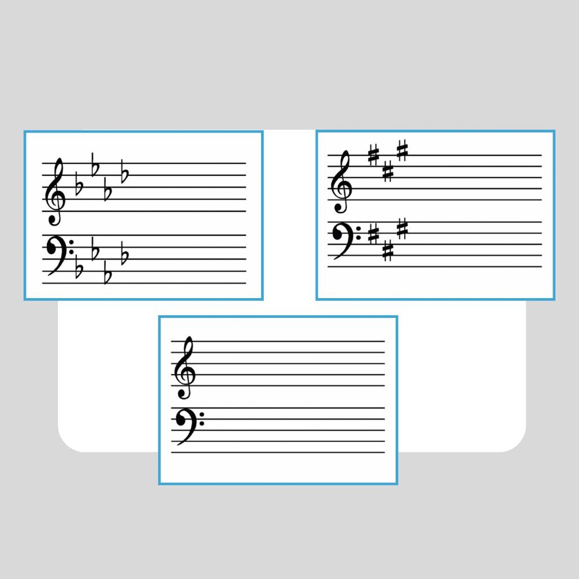 Key Signature Flash Cards Printable | Sharps Flats Music Study | Piano ...