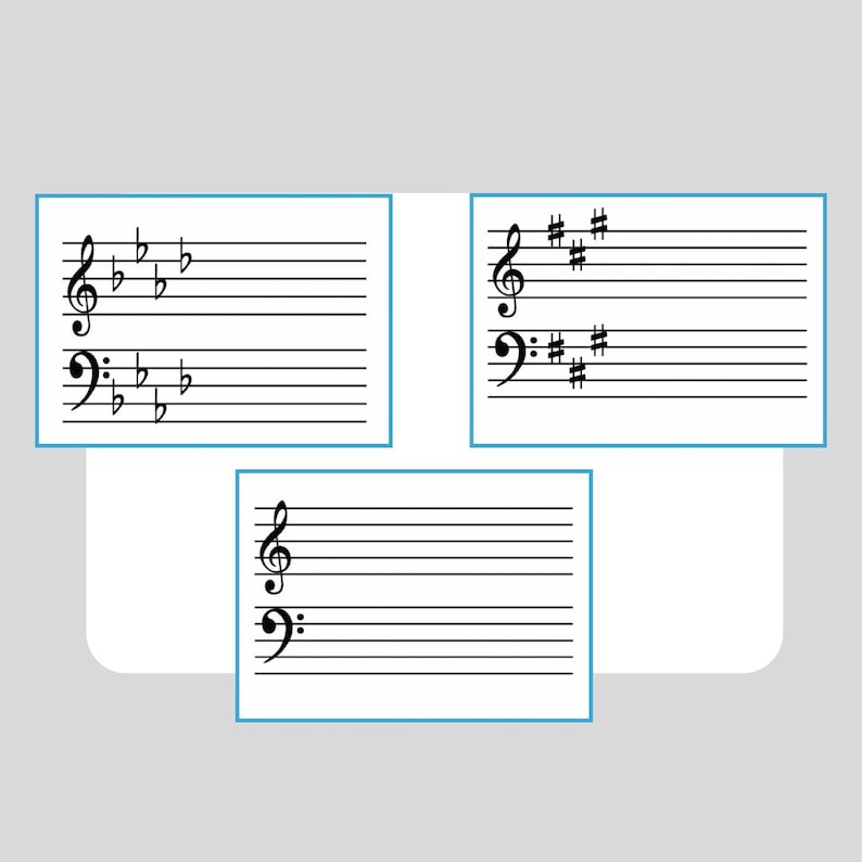 Key Signature Flash Cards Printable | Sharps Flats Music Study | Piano ...