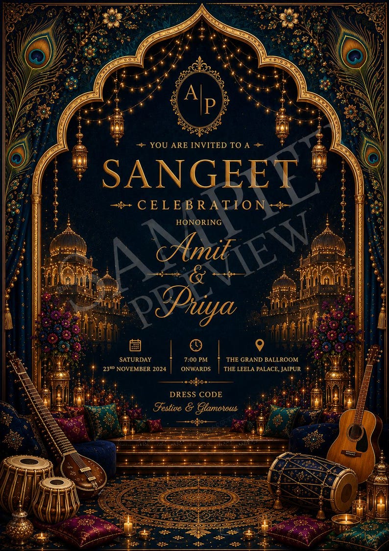 Royal Peacock Wedding Invitation Bundle | Luxury Indian Wedding Video ...