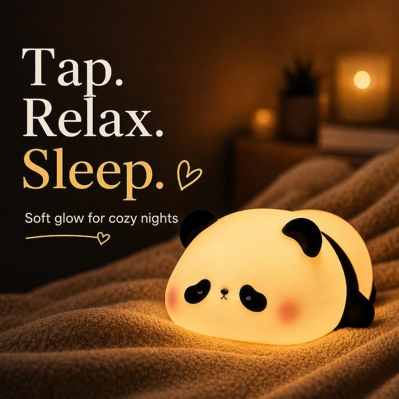 Silicone Panda Night Lamp - Etsy