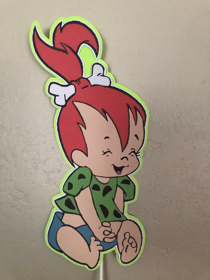 Pebbles Flintstone Cake Topper Etsy
