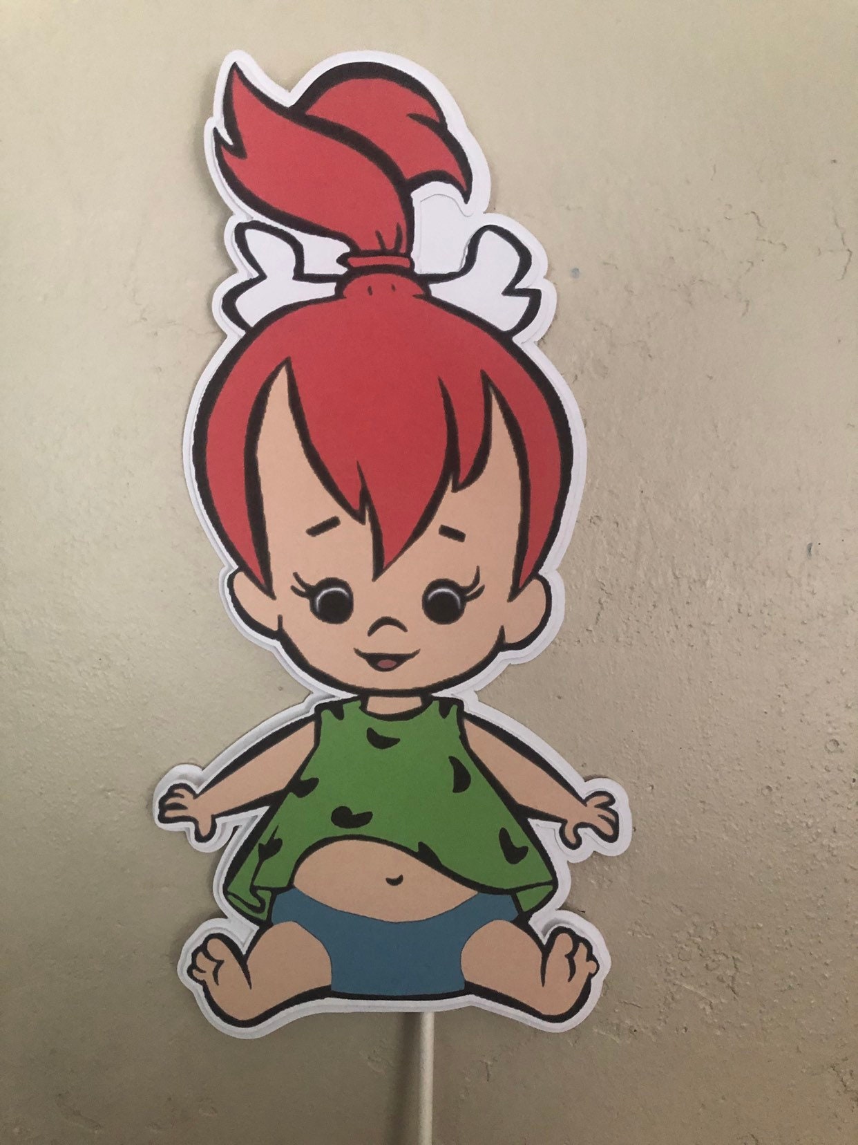 Pebbles Flintstone Cake Topper Etsy