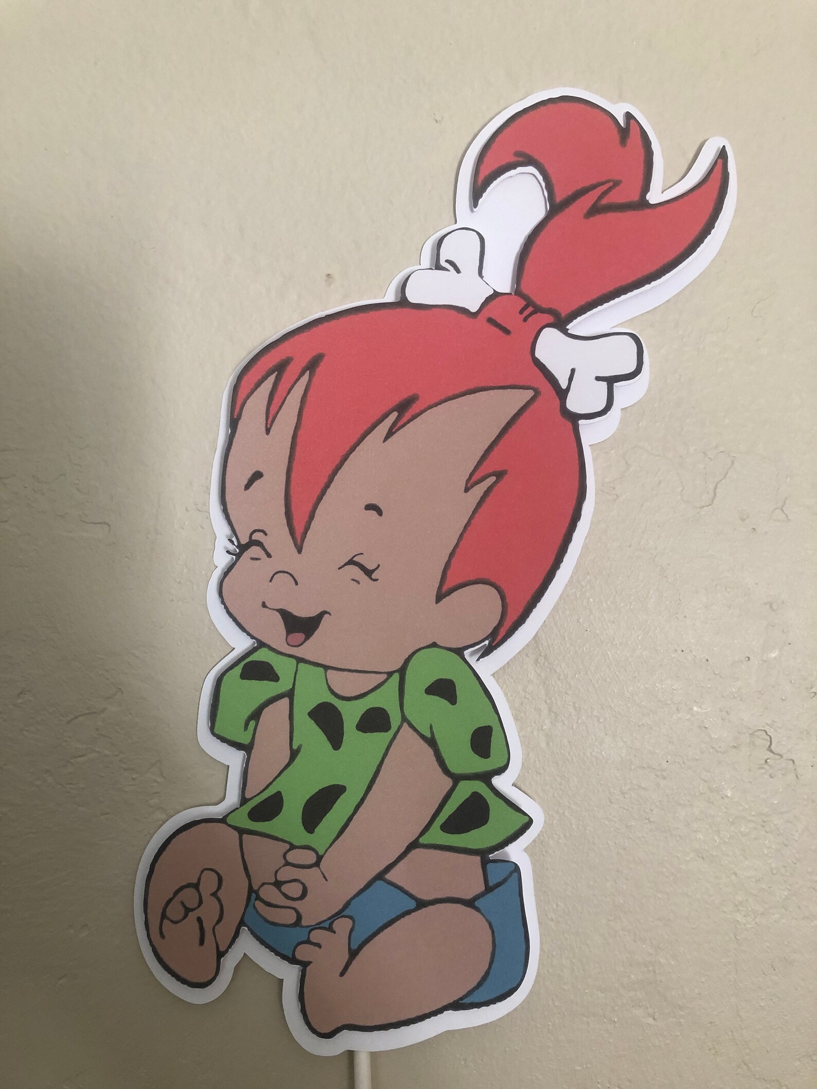 African American Pebbles Flintstone Cake Topper | Etsy