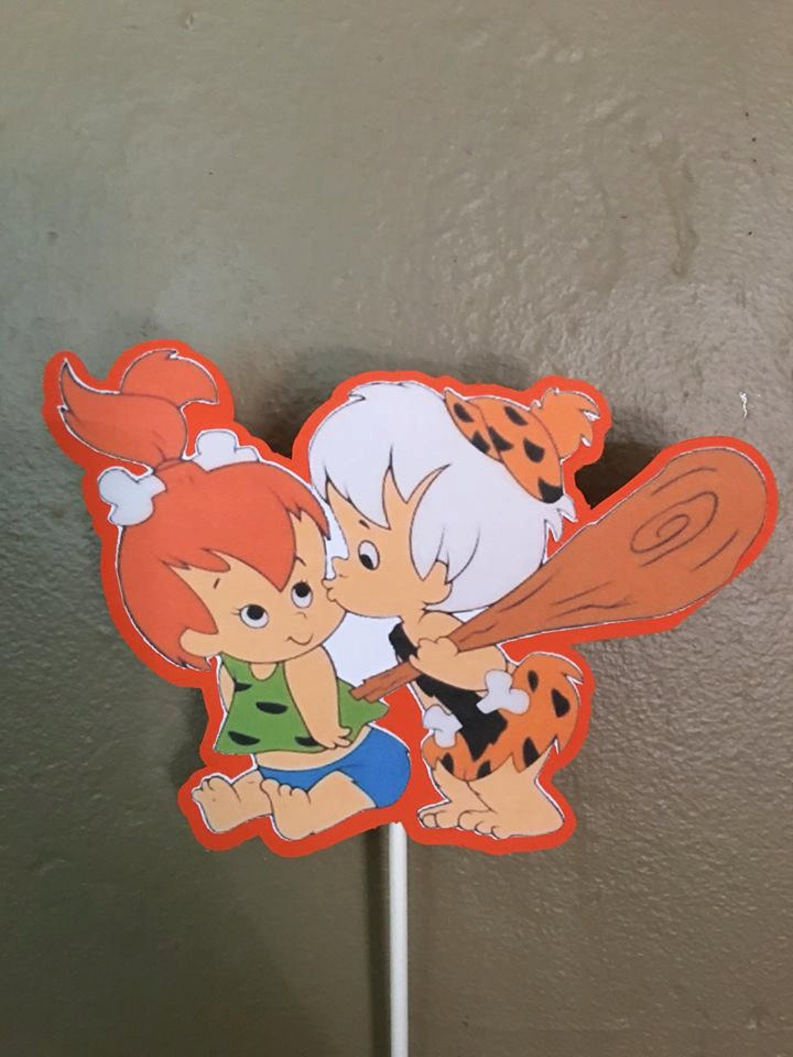 Pebbles Flintstone And Bam Bam Rubble Cake Toppers Etsy