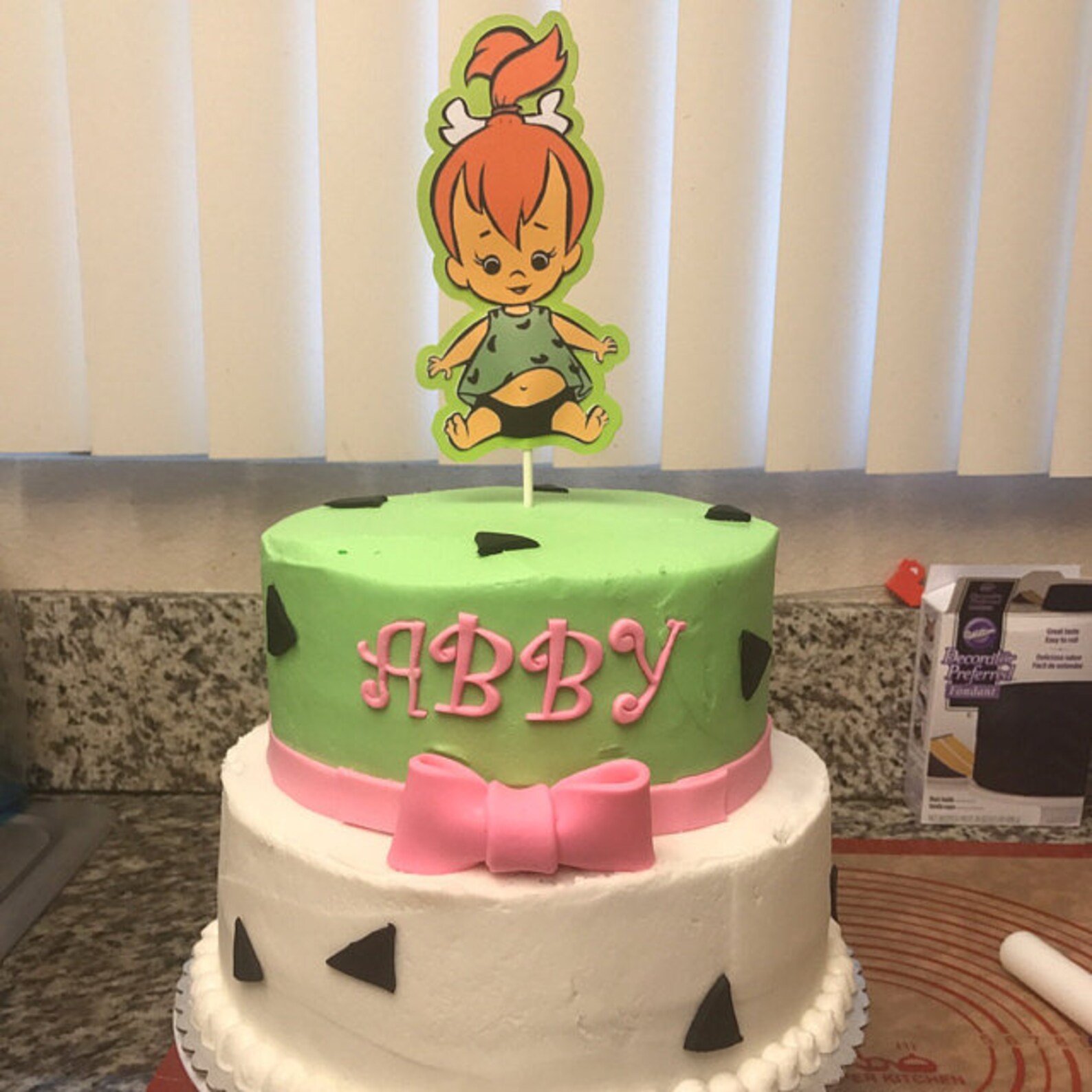 Pebbles Flintstone Cake Topper Etsy