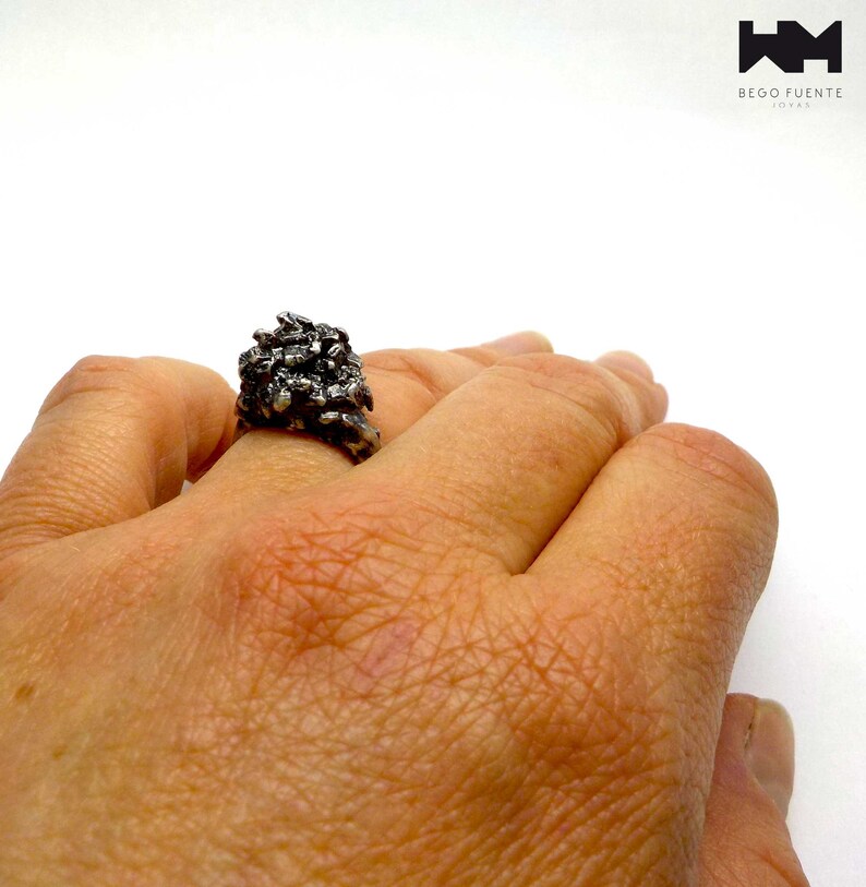 Sugar Texture Unique Silver Ring - Etsy