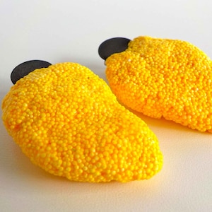 Unique Yellow Funky Earrings. Artistic Jewelry. Extralight Foam and ...