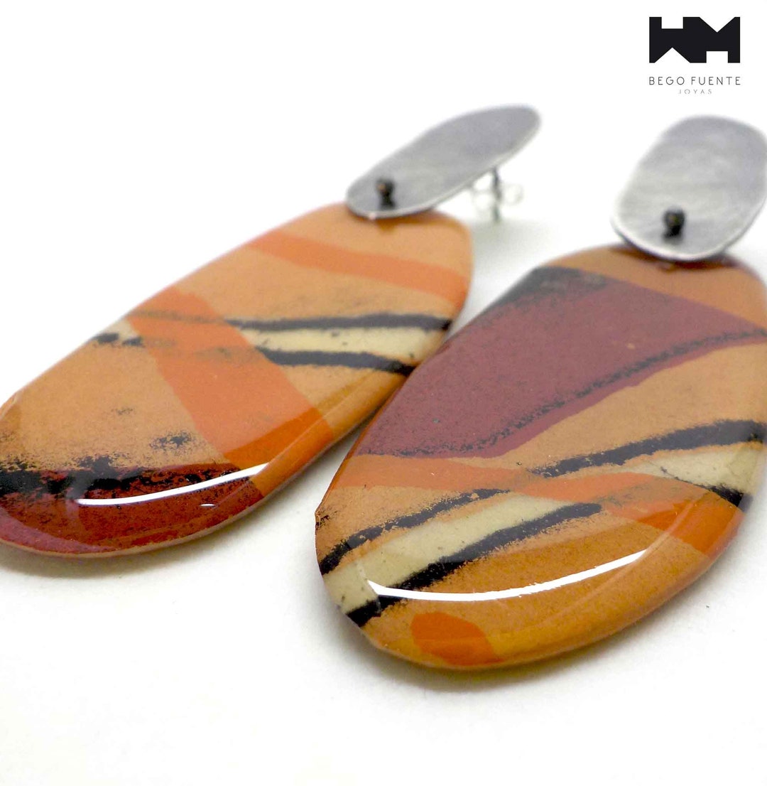 Bold Paper Earrings. Engravings and Silver Artsy Earrings. E695 - Etsy